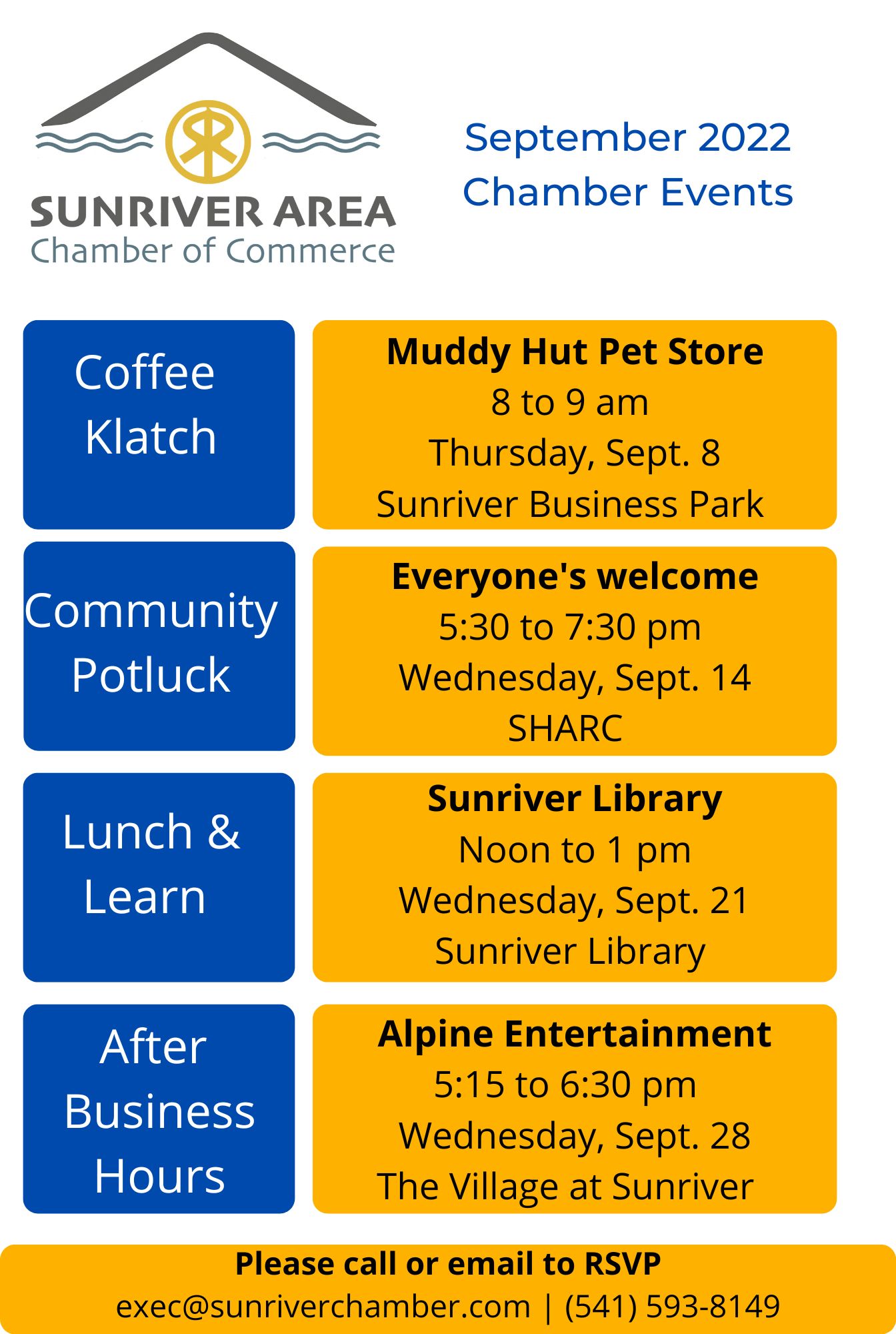 Attend A Chamber Event In September Sunriver Area Chamber Of Commerce